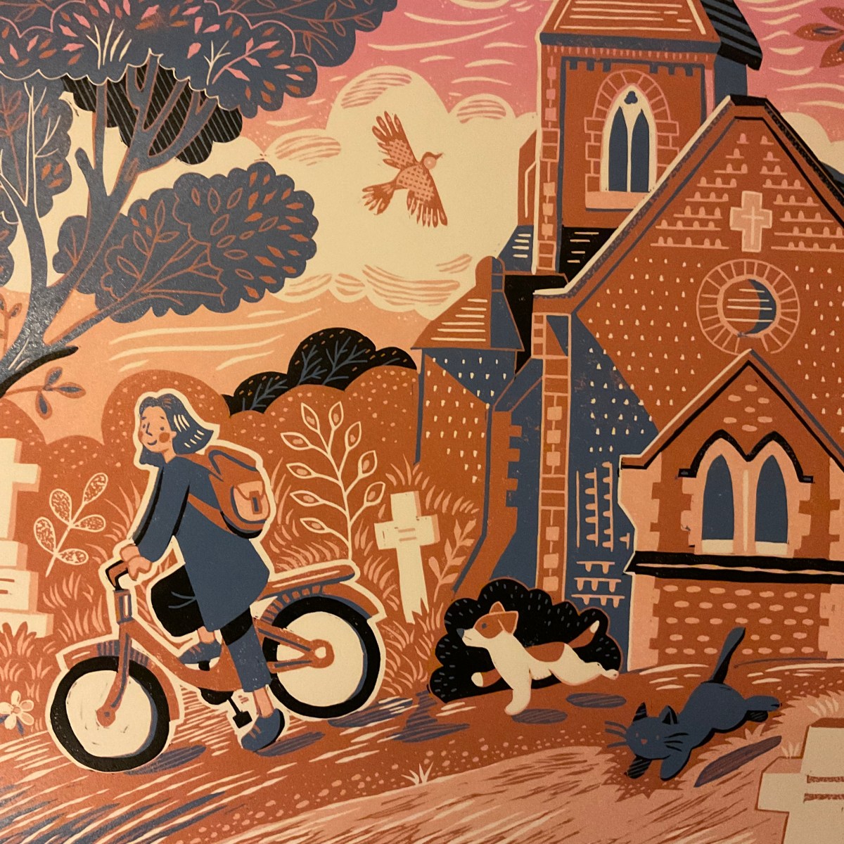 Making a Reduction Linocut Print – Folk Style Linocuts By MStraccia Art